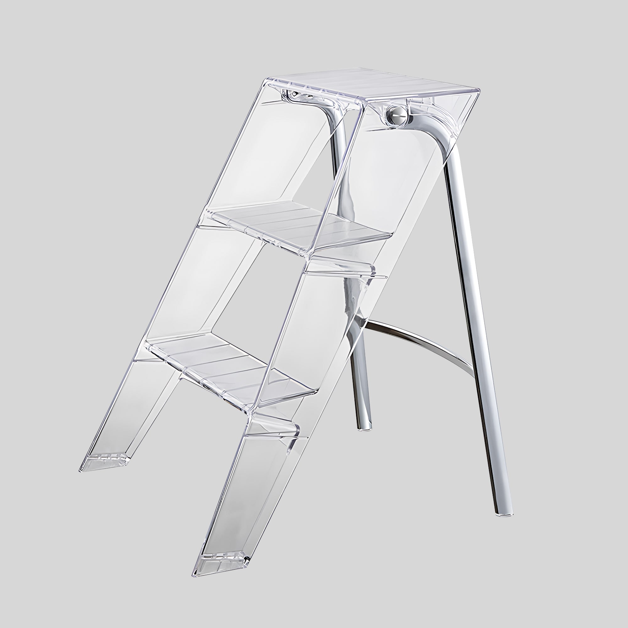 Anders Clear Acrylic Step Ladder | Replica Kartell Upper Step Ladder