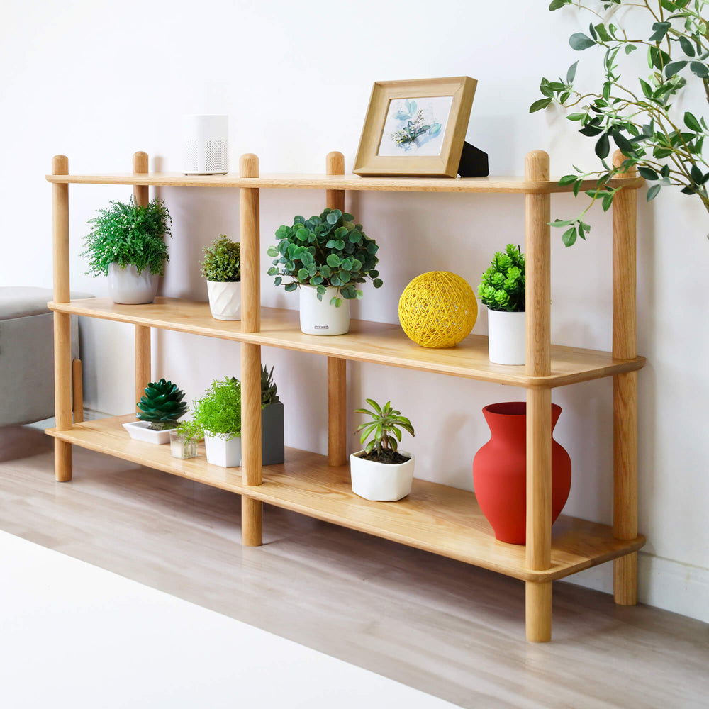 Harstad 2 Tier Solid Oak Display Shelf