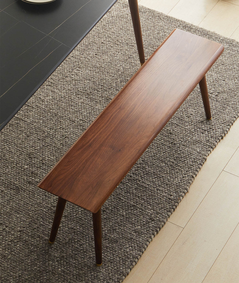 Haregade Solid Walnut Wood Ottoman Bench